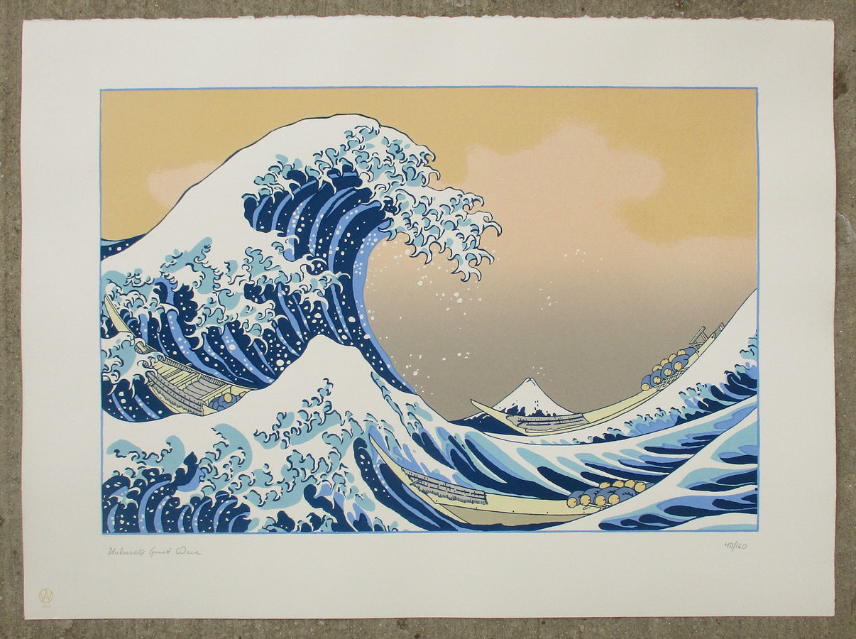 GREAT WAVE by HOKUSAI serigraph print – Crumb Products
